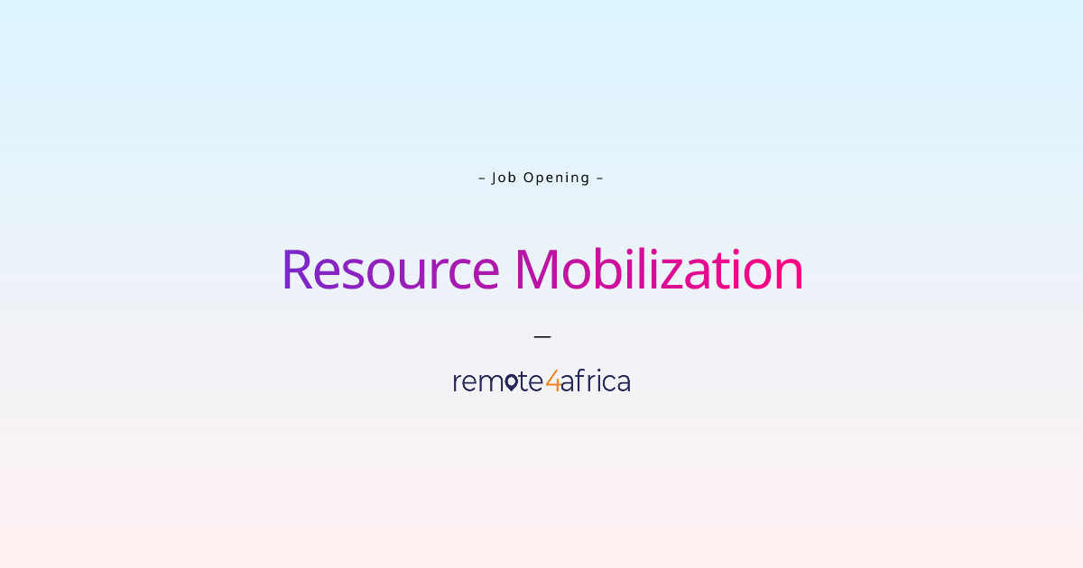 Remote Resource Mobilization & Fundraising Adjunct Faculty job at ...