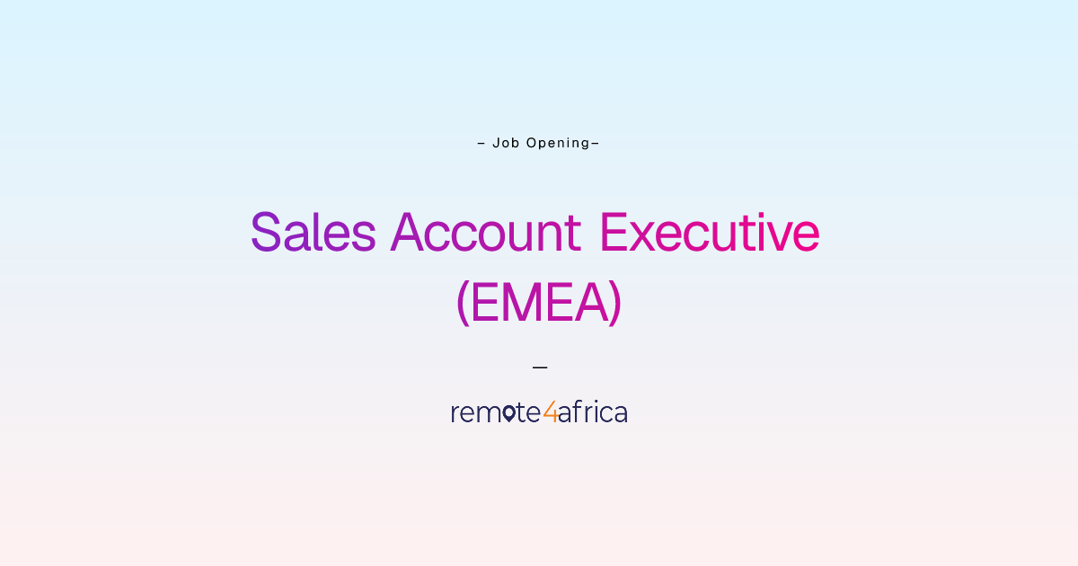 Remote Sales Account Executive (EMEA) job at Human Resource Services ...