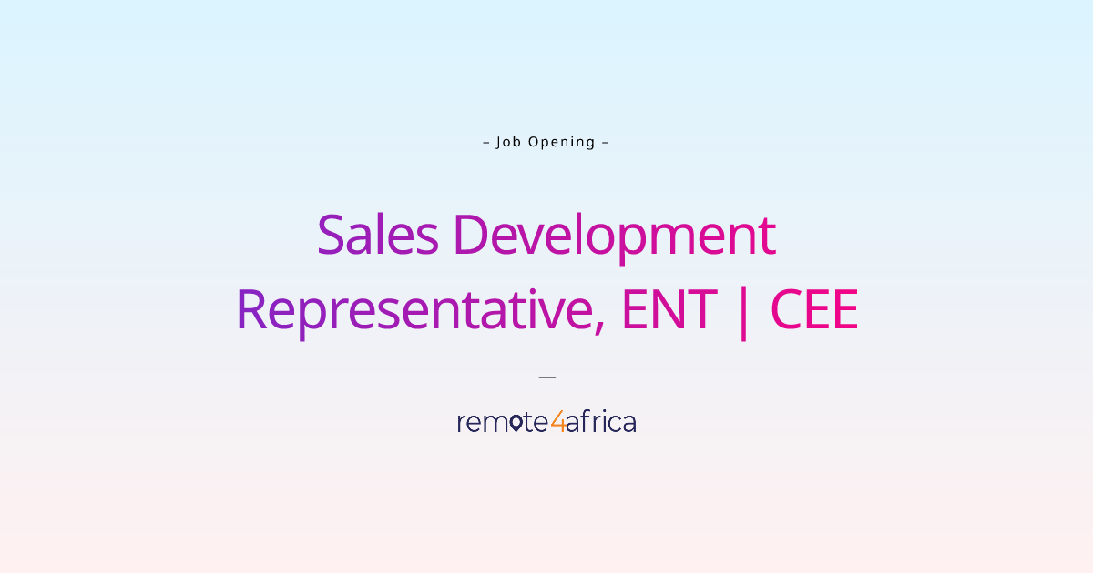 Remote Sales Development Representative, ENT | CEE job at Human ...