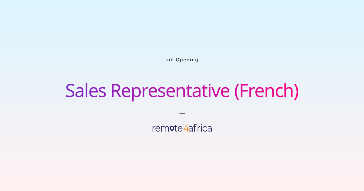 Remote Sales Representative (French) job at Logistics / Transport ...