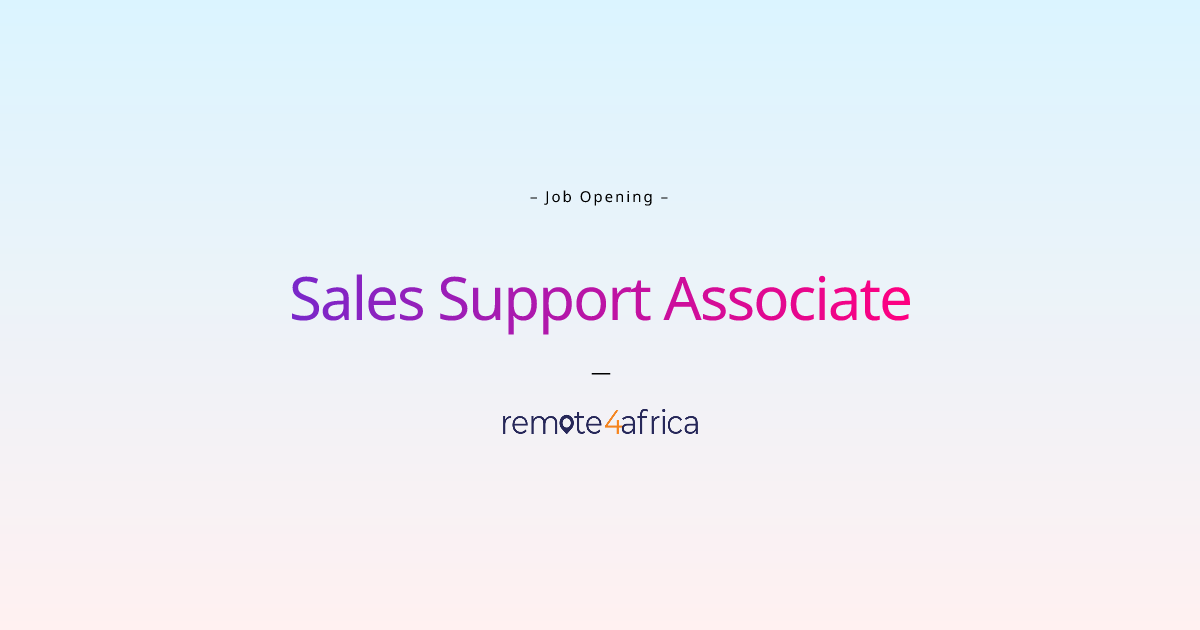 Remote Sales Support Associate job at Human Resource Services company ...