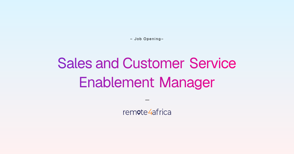 Remote Sales and Customer Service Enablement Manager job at Fashion ...