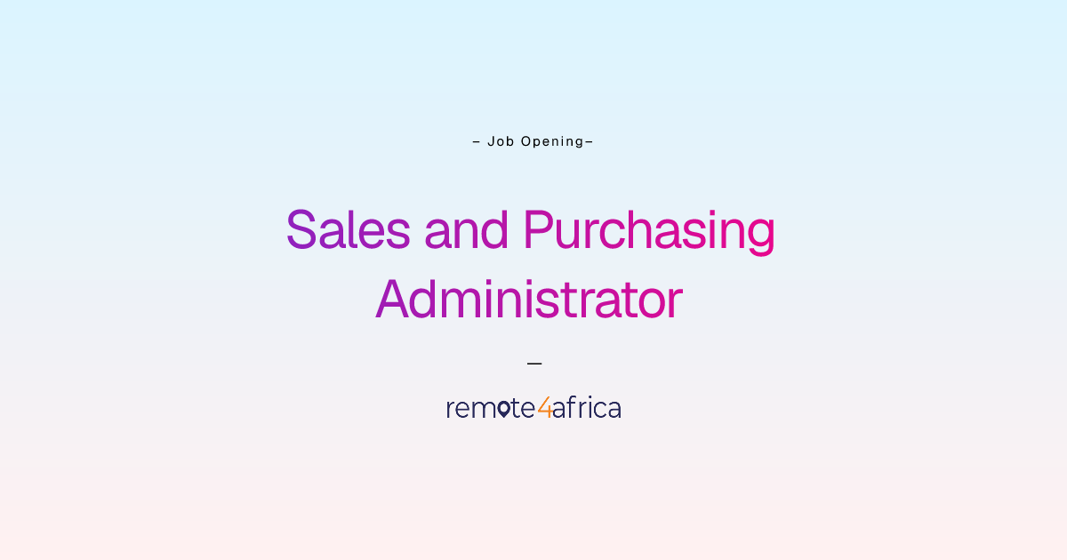 Remote Sales and Purchasing Administrator job at Human Resource ...