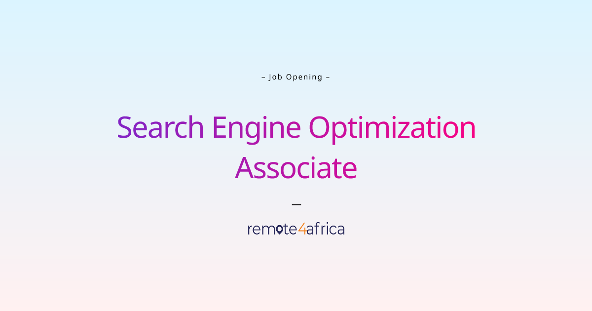 Remote Search Engine Optimization Associate job at IT ...