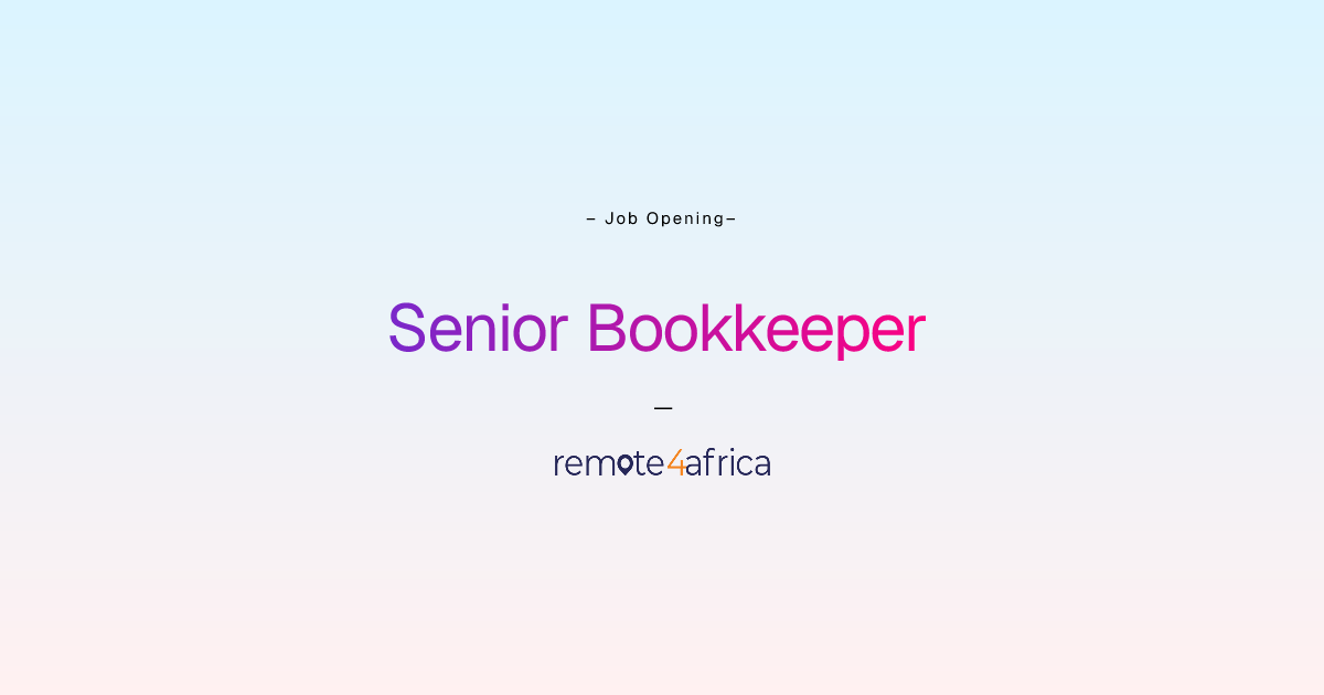 Remote Senior Bookkeeper job at Human Resource Services company ...