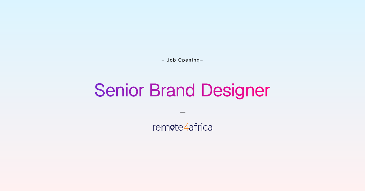 Remote Senior Brand Designer job at Financial Services / FinTech ...