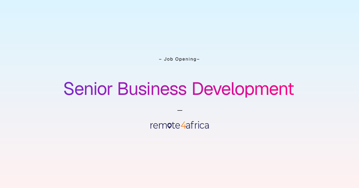 Remote Senior Business Development & Alliances Manager job at Human ...