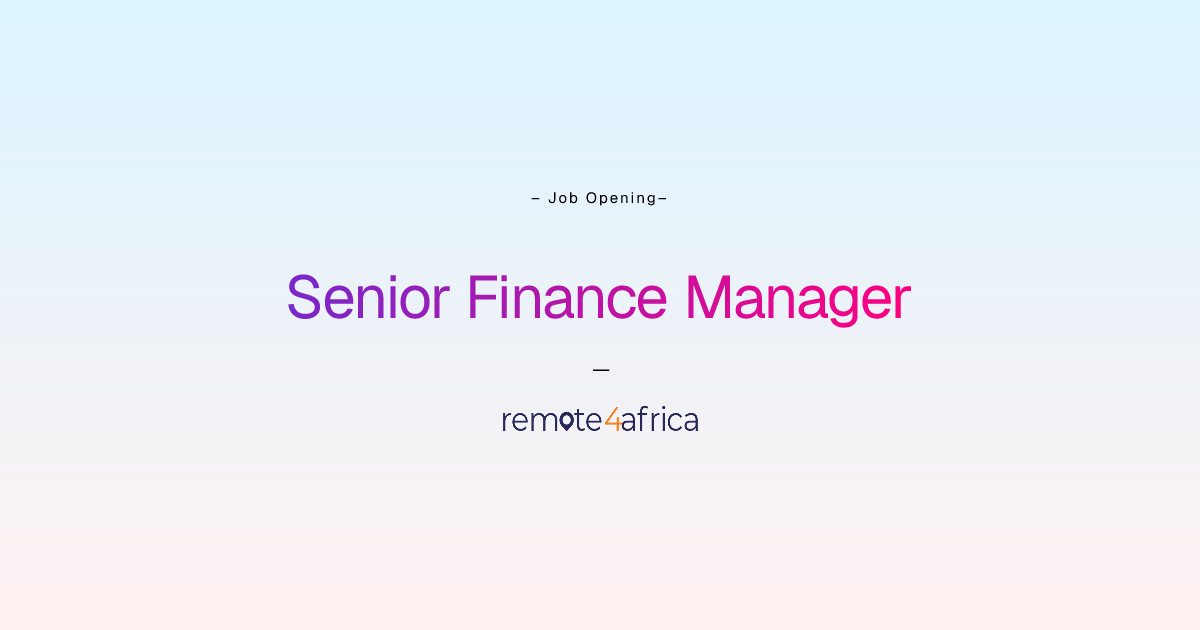 Remote Senior Finance Manager job at Human Resource Services company ...