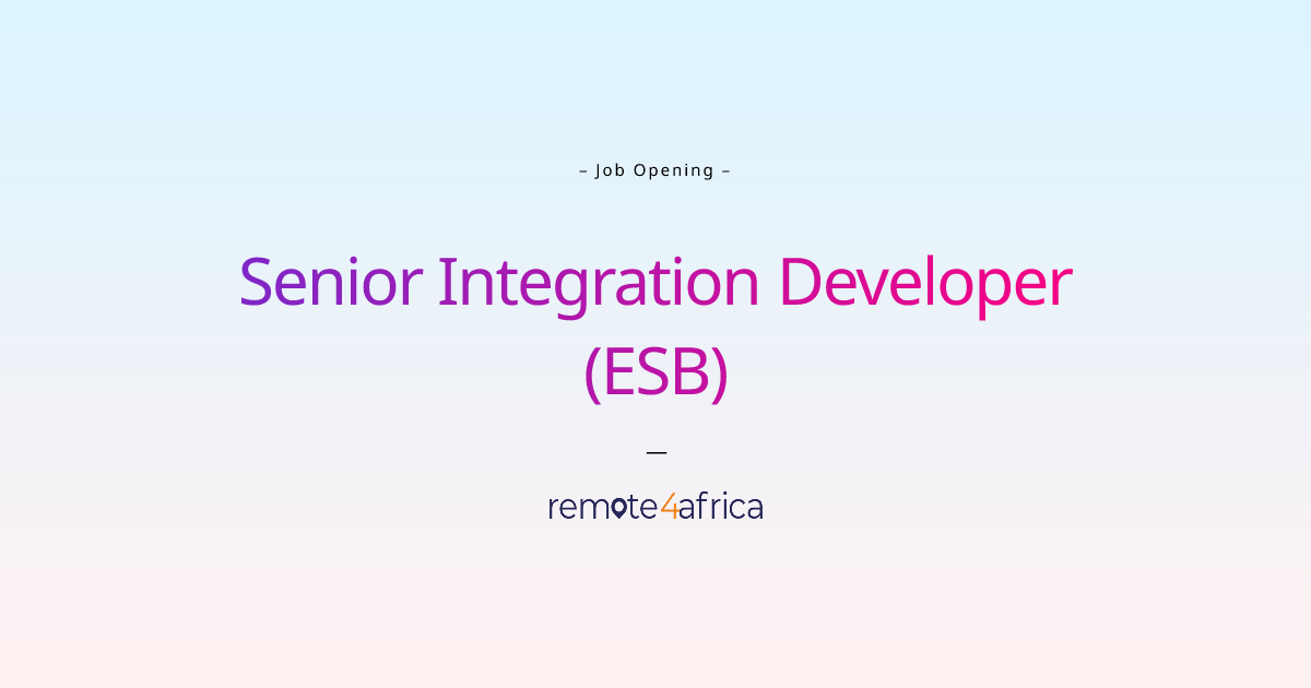 Remote Senior Integration Developer (ESB) job at IT / Telecommunication Services company ...