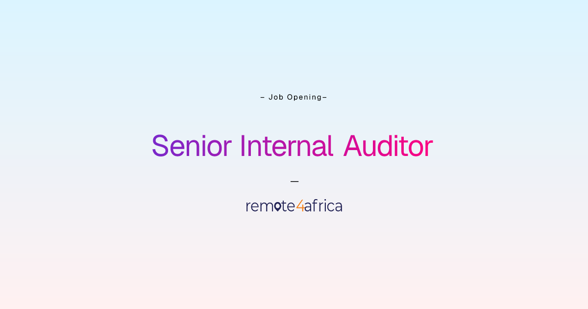 Remote (Hybrid) Senior Internal Auditor job at Financial Services ...