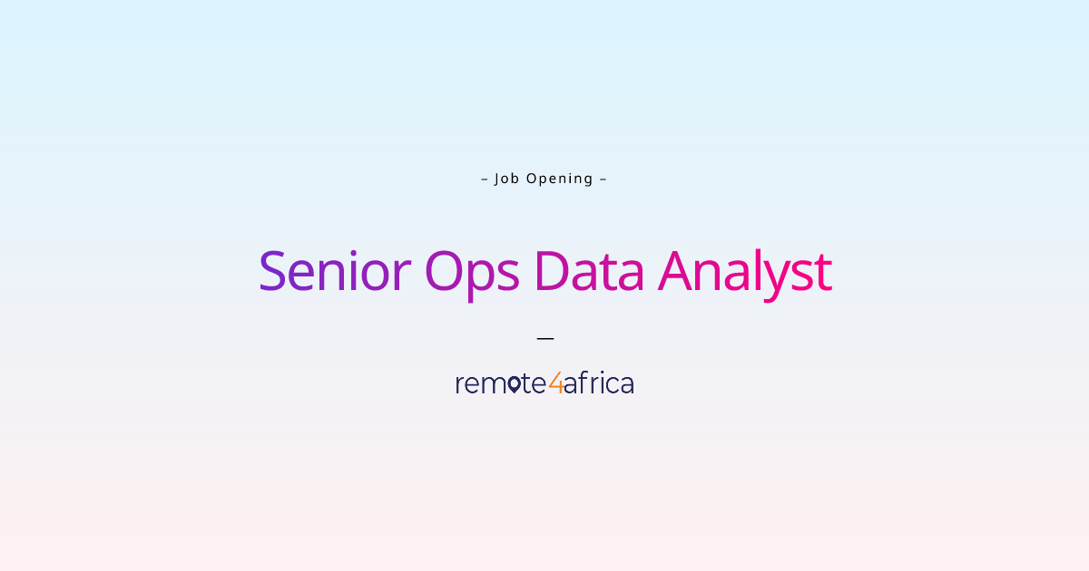 Remote Senior Ops Data Analyst job at Human Resource Services company ...