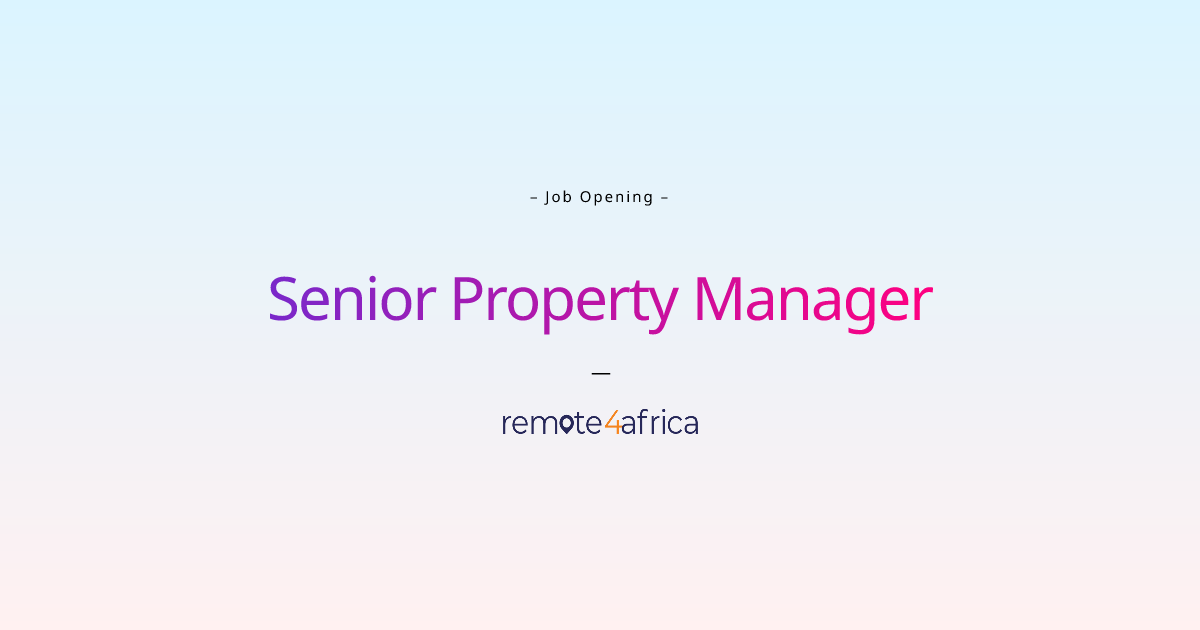 Remote Senior Property Manager job at Human Resource Services company ...