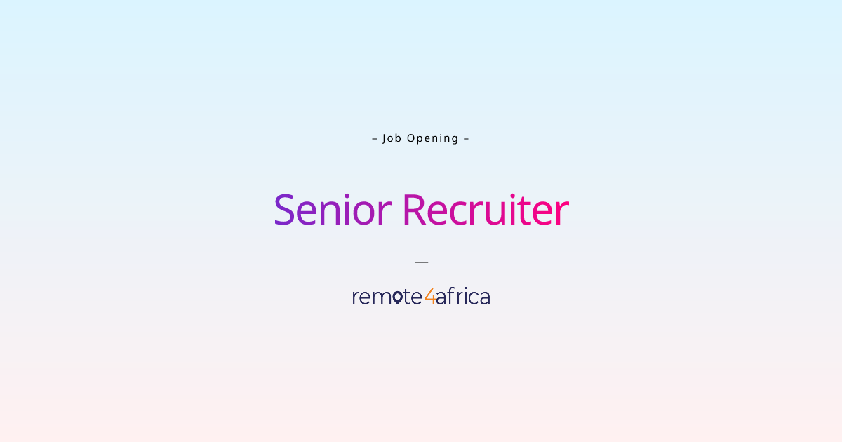 Remote Senior Recruiter job at Financial Services / FinTech company ...