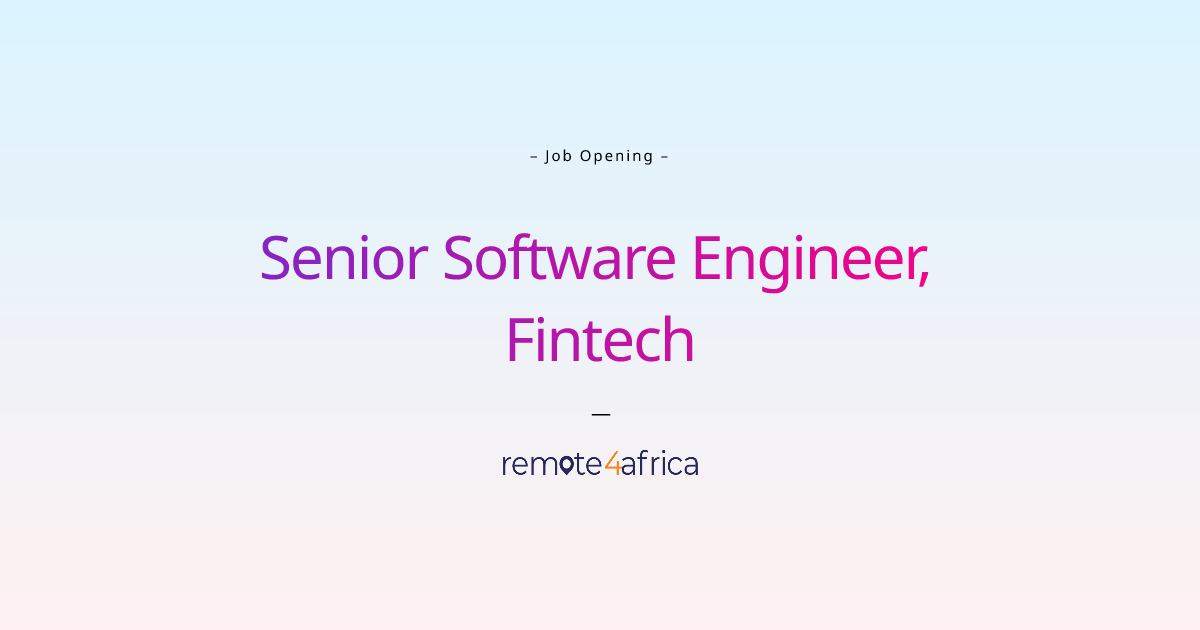 Remote (Hybrid) Senior Software Engineer, Fintech job at Financial ...