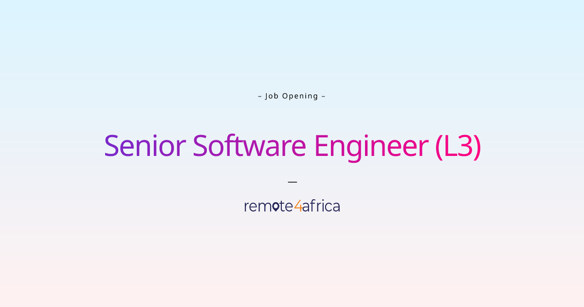 Remote Senior Software Engineer (L3) job at Internet Software ...