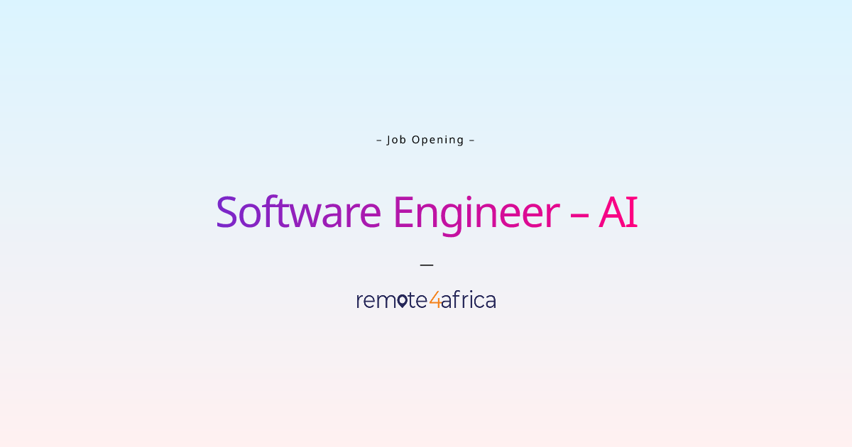 Remote Software Engineer – AI & New Initiatives (South Africa or India) job at Financial ...