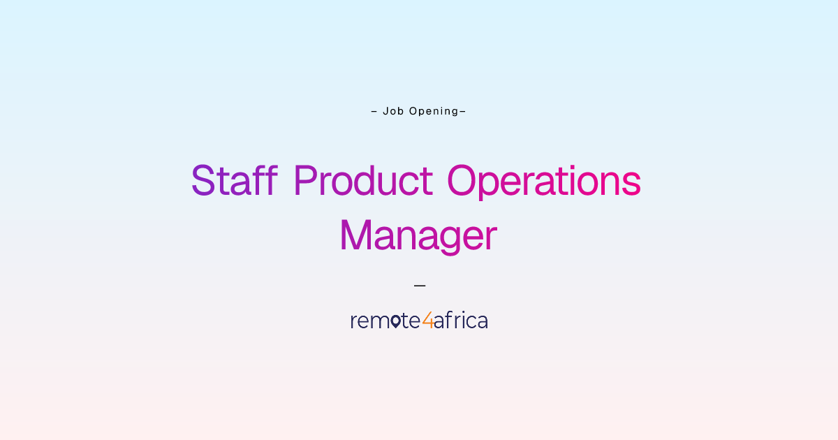 Remote Staff Product Operations Manager job at Human Resource Services ...
