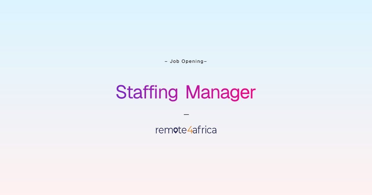 Remote Staffing Manager job at Human Resource Services company ...