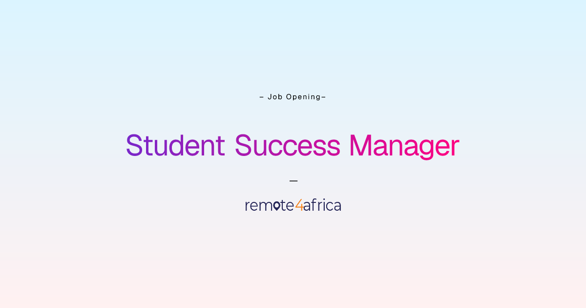 Remote Student Success Manager job at Human Resource Services company ...