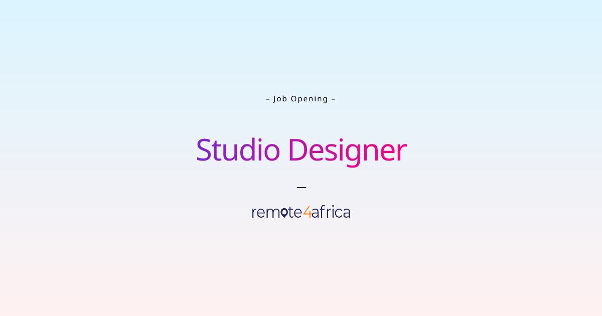 Remote Studio Designer job at IT / Telecommunication Services company ...