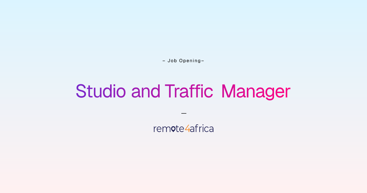 Remote Studio and Traffic Manager job at Education / E-learning company ...