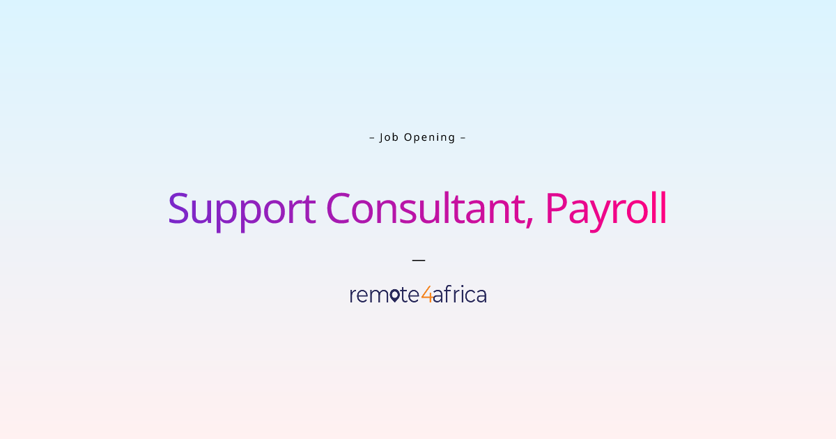 Remote Support Consultant, Payroll job at Human Resource Services ...
