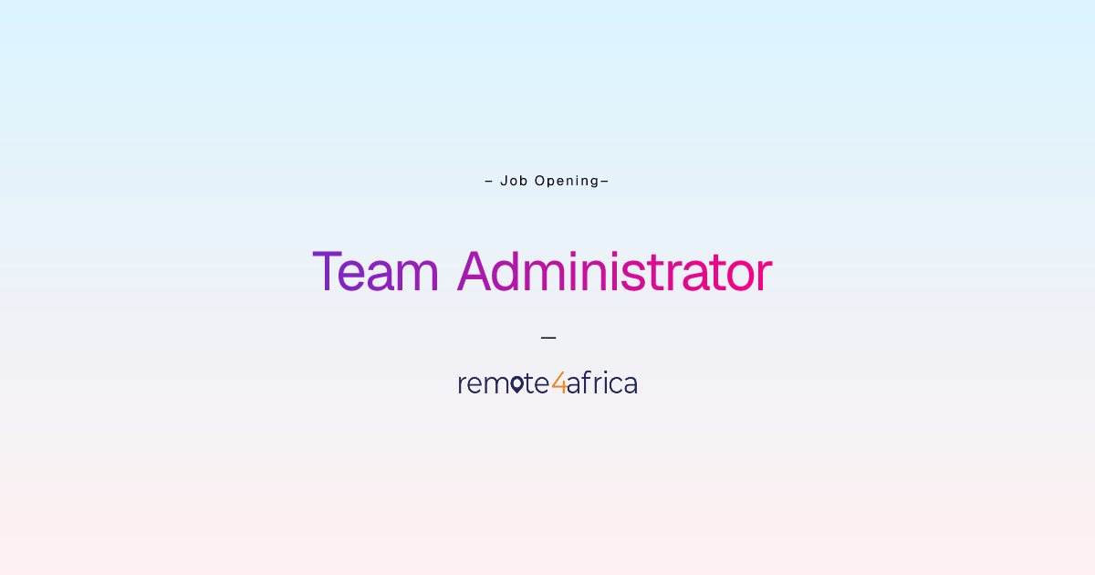 Remote (Hybrid) Team Administrator job at Design Services company ...