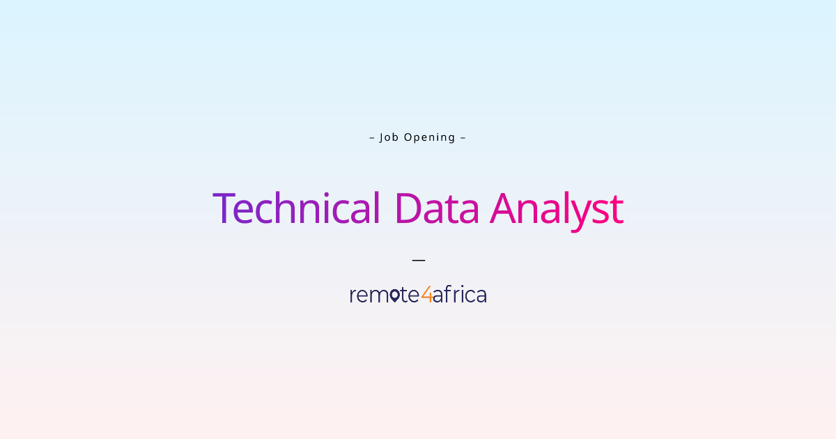 Remote Technical Data Analyst job at Financial Services / FinTech ...