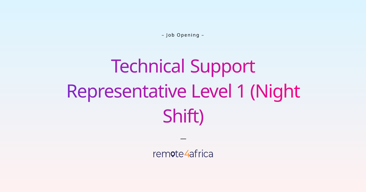 Remote (Hybrid) Technical Support Representative Level 1 (Night Shift ...
