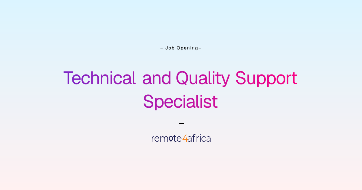 Remote (Hybrid) Technical and Quality Support Specialist job at Sports ...