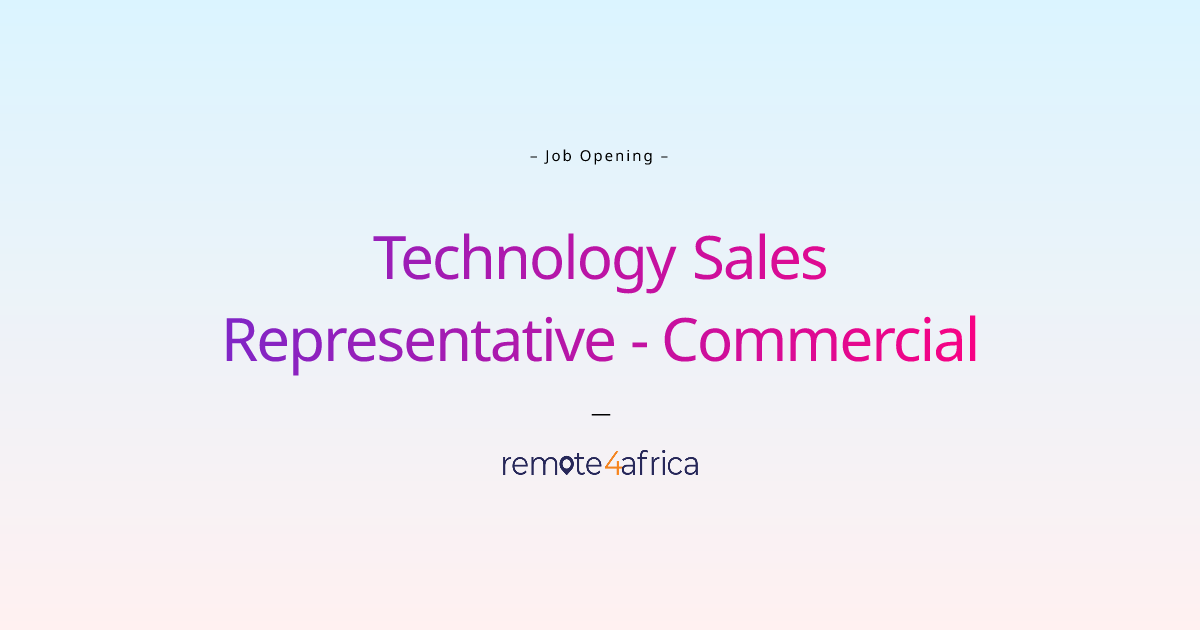Remote Technology Sales Representative - Commercial job at Internet Software & Services company ...