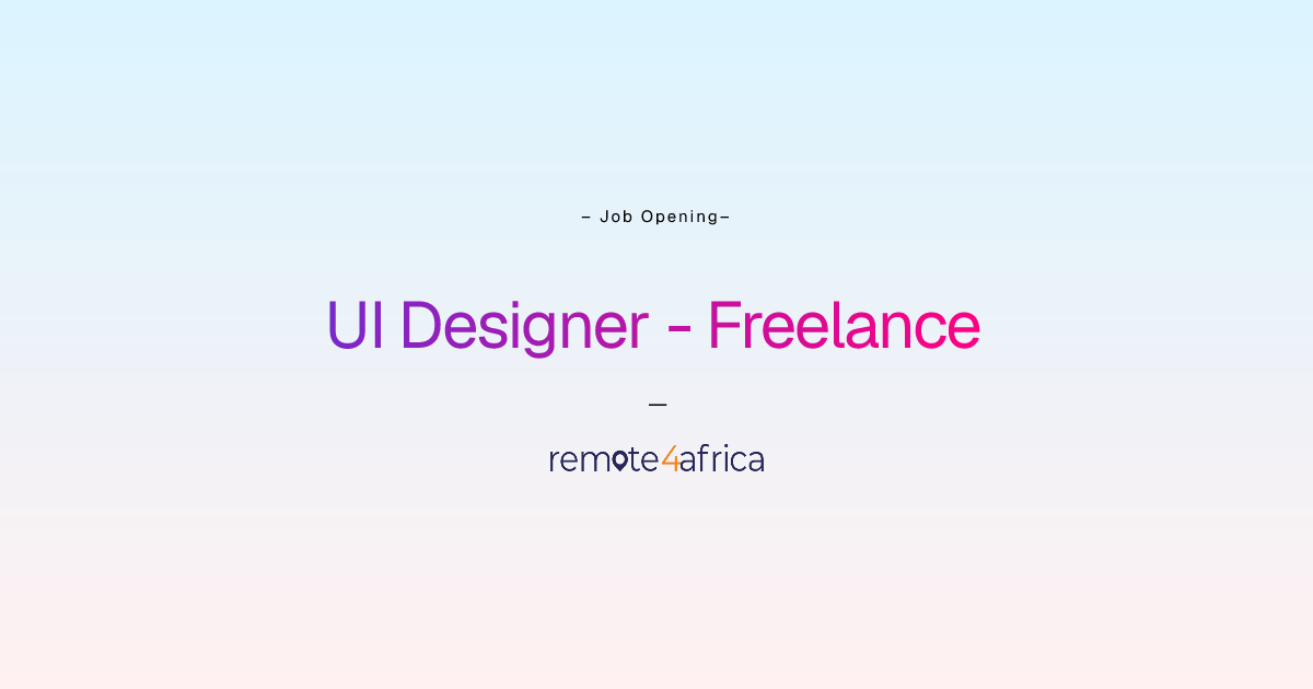 Remote UI Designer - Freelance job at Human Resource Services company ...