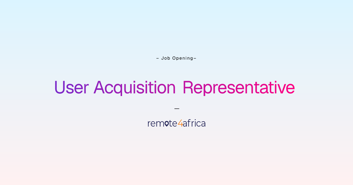 Remote User Acquisition Representative job at Internet Software ...