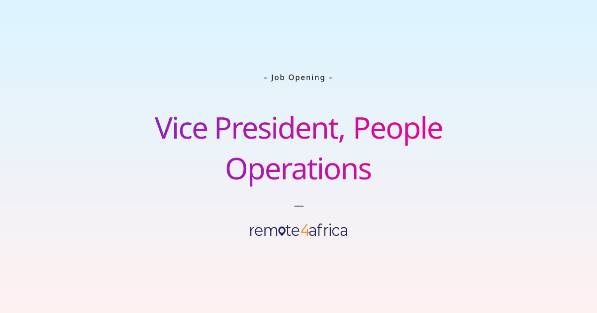 Remote (Hybrid) Vice President, People Operations job at Food Services ...