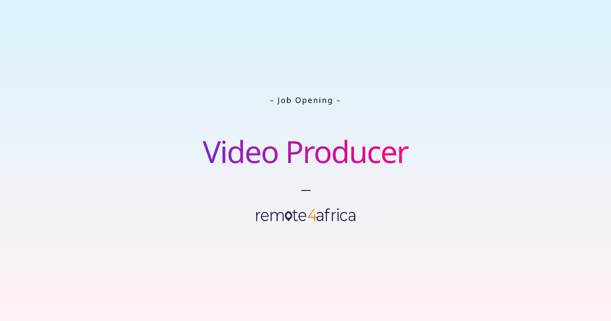 Remote Video Producer job at Human Resource Services company ...
