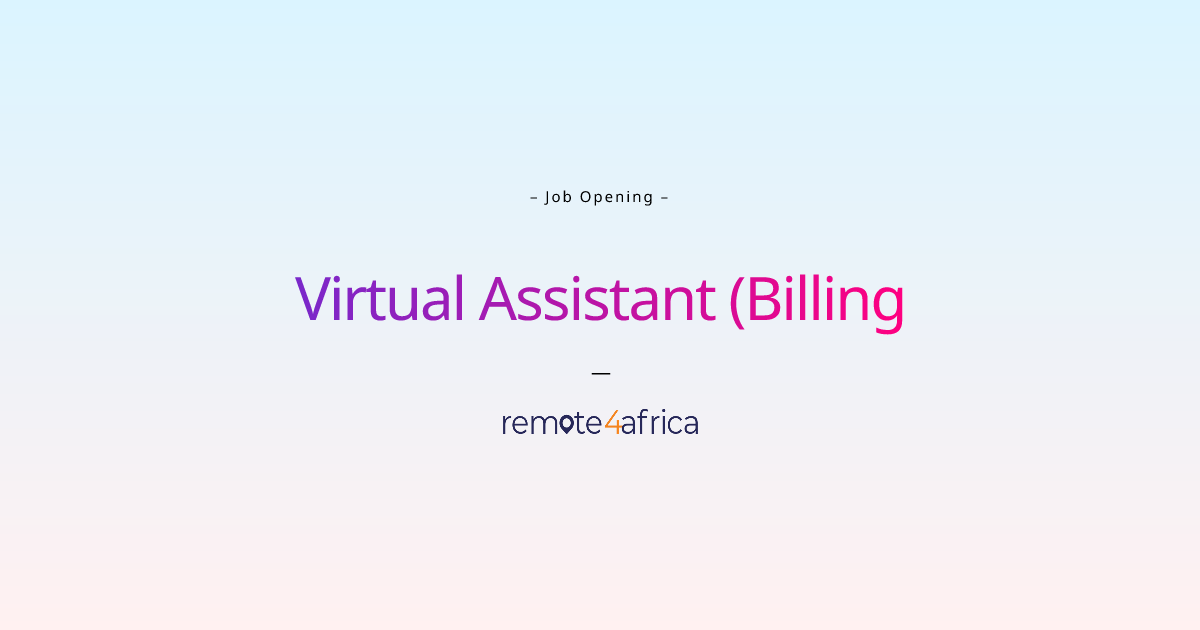 Remote Virtual Assistant (Billing & Outreach Support) job at Human Resource Services company ...
