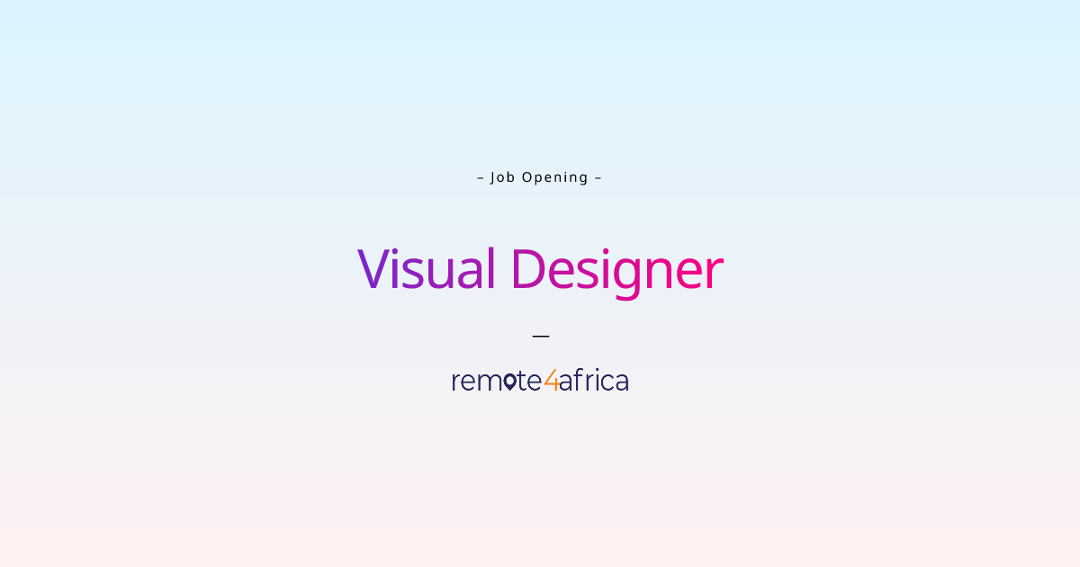 Remote Visual Designer job at Financial Services / FinTech company ...