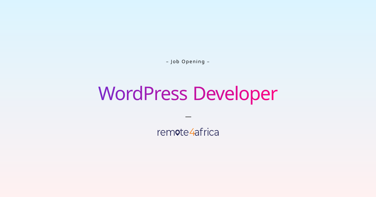 Remote WordPress Developer job at Human Resource Services company ...