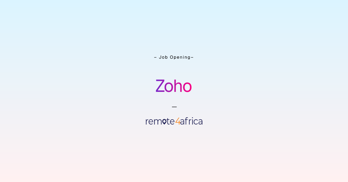 Remote Zoho & IT Specialist job at Human Resource Services company ...